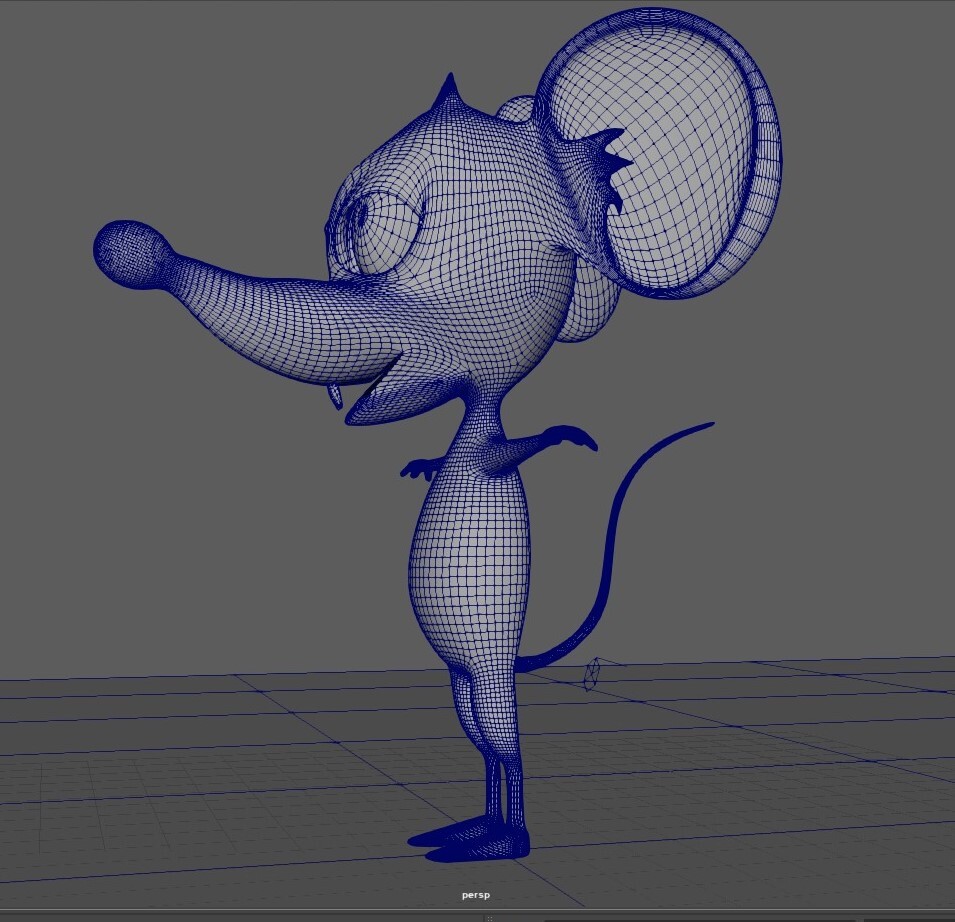 ArtStation - Crazy Mouse concept Model wire frame