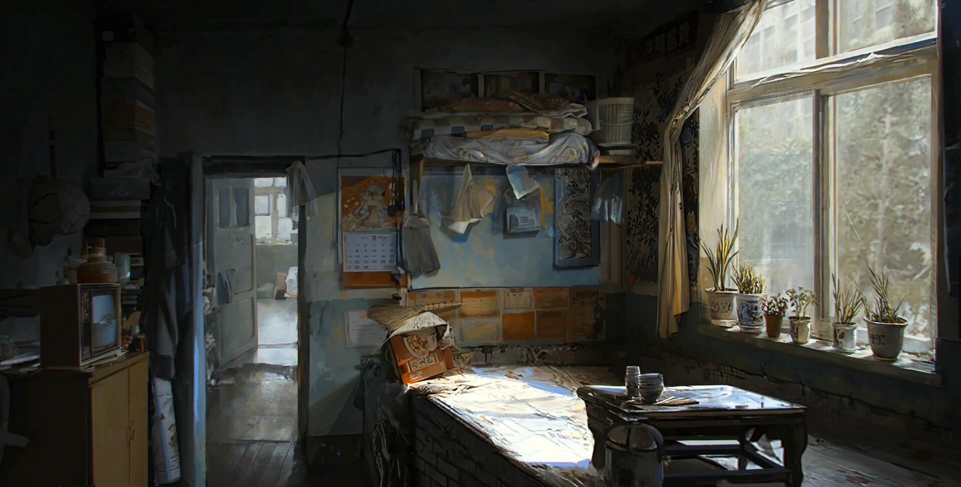 ArtStation - Old chinese house - interior
