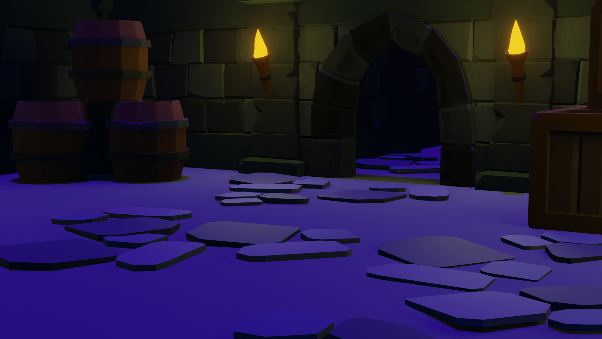 ArtStation - Modular Dungeon (Low Poly)