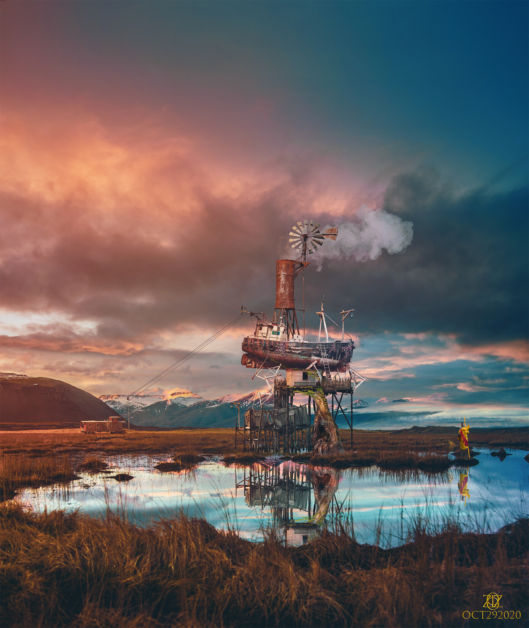 ArtStation - Mountain Swamp Out Post