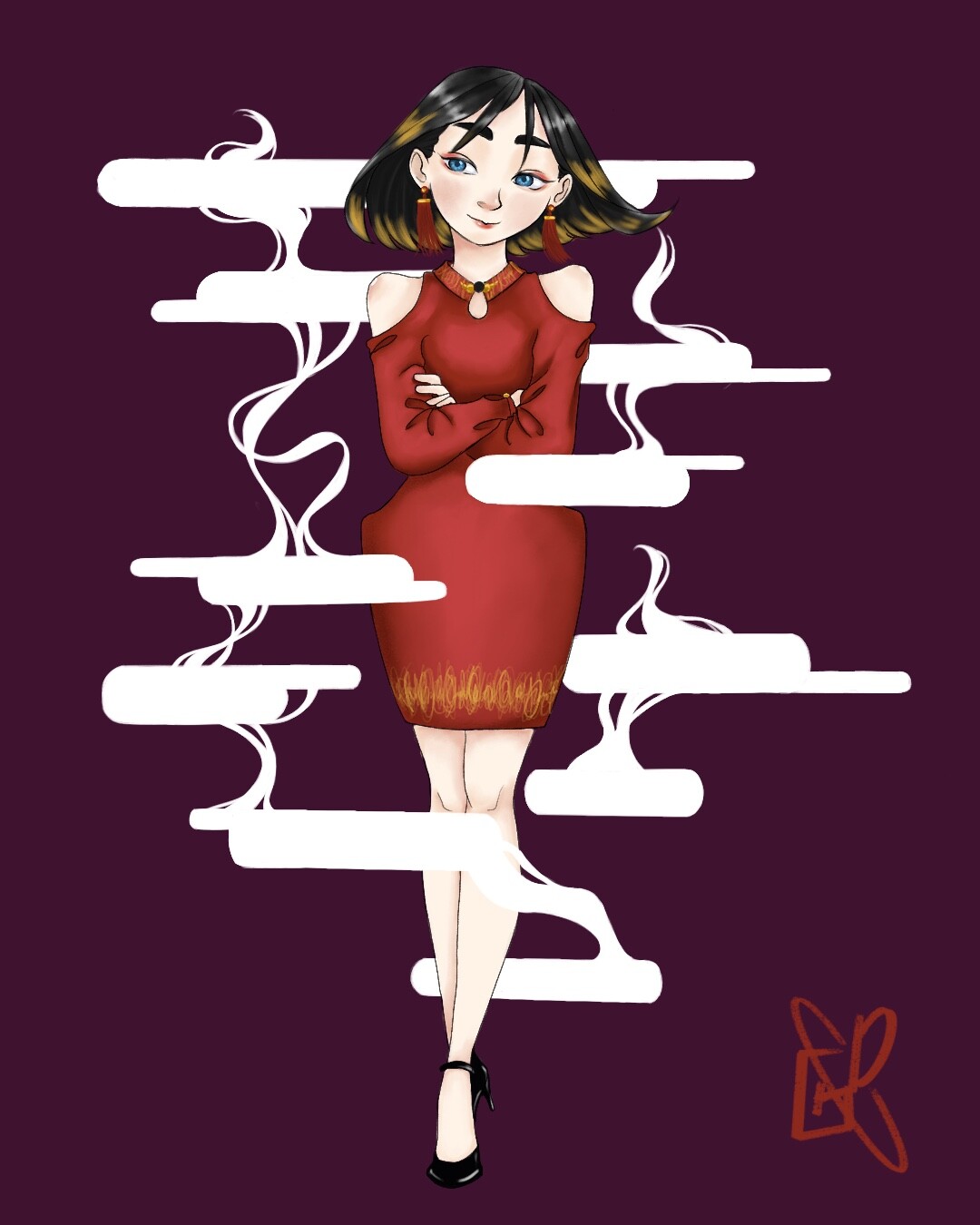 ArtStation - Red Lady