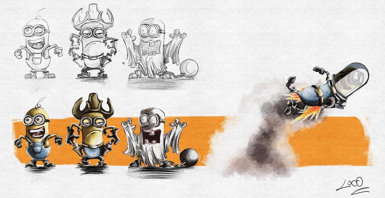 ArtStation - Minion design sketch