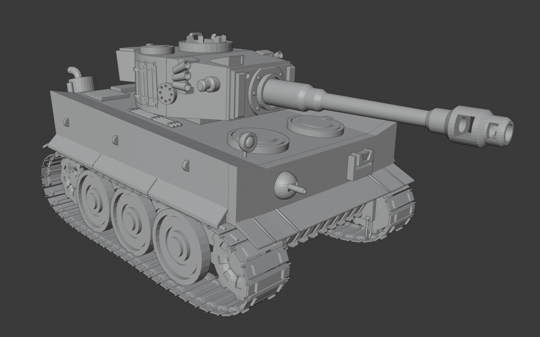 ArtStation - Model of the Tiger tank.