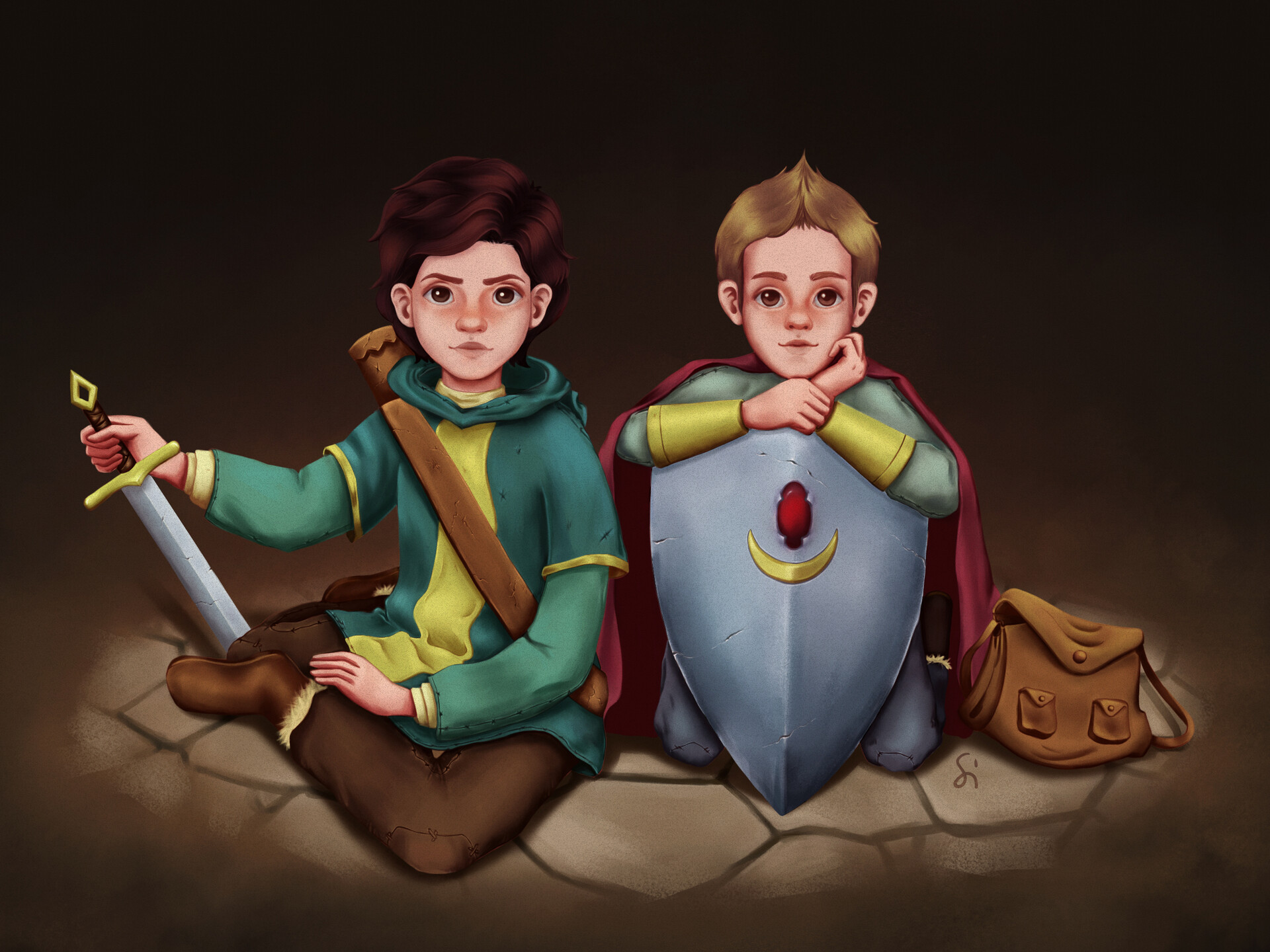 ArtStation - The Knight and the Squire