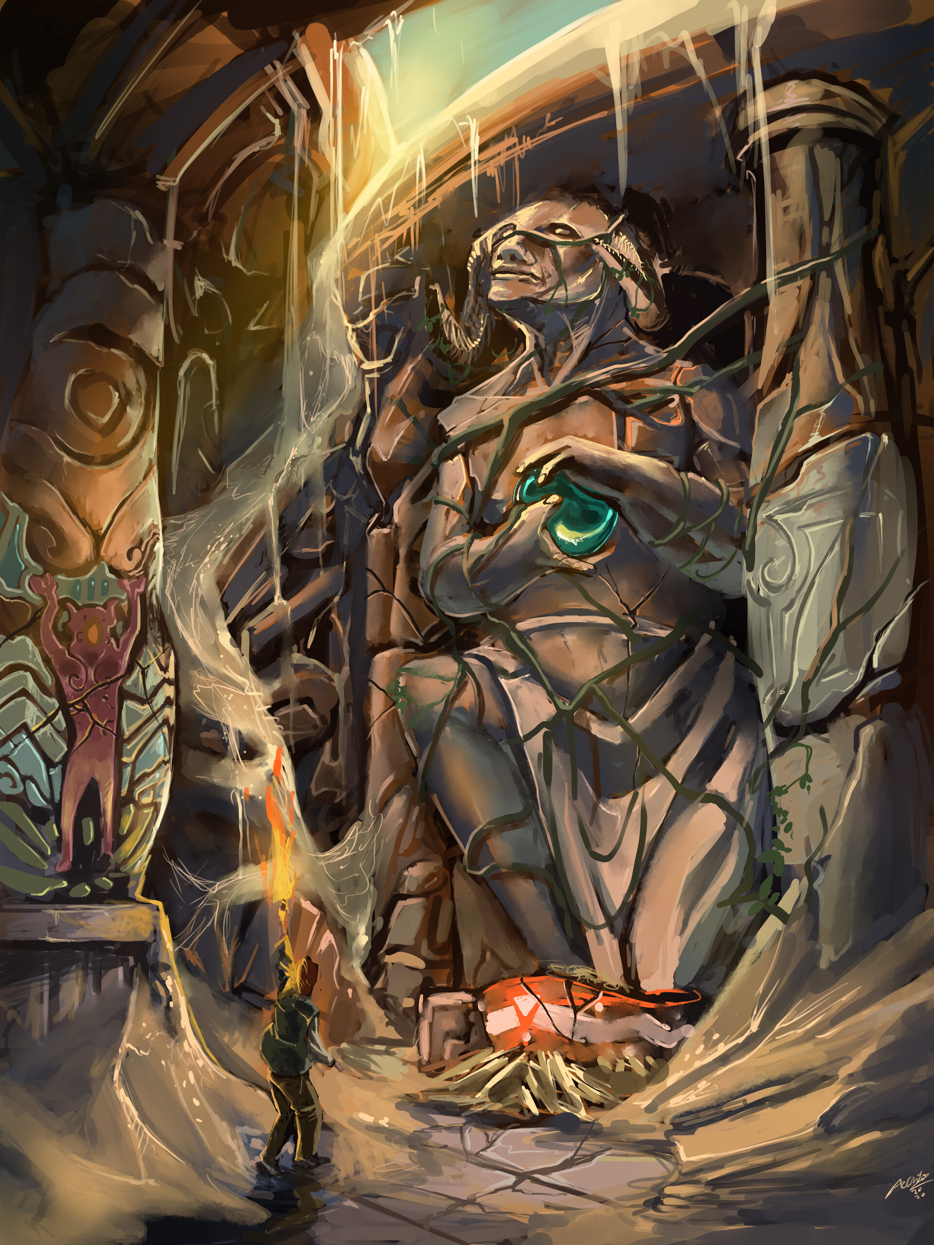 ArtStation - concept art dungeon hiden path