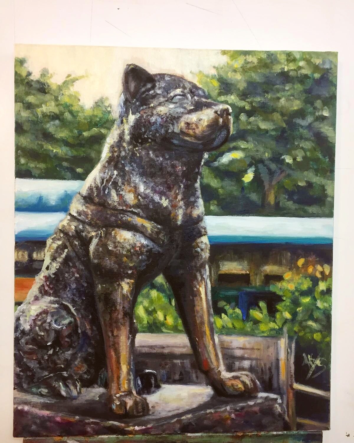 ArtStation - Hachiko on bronze