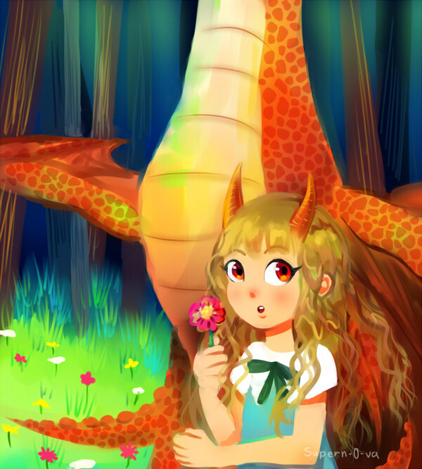 ArtStation - Dragon Girl Illustrations