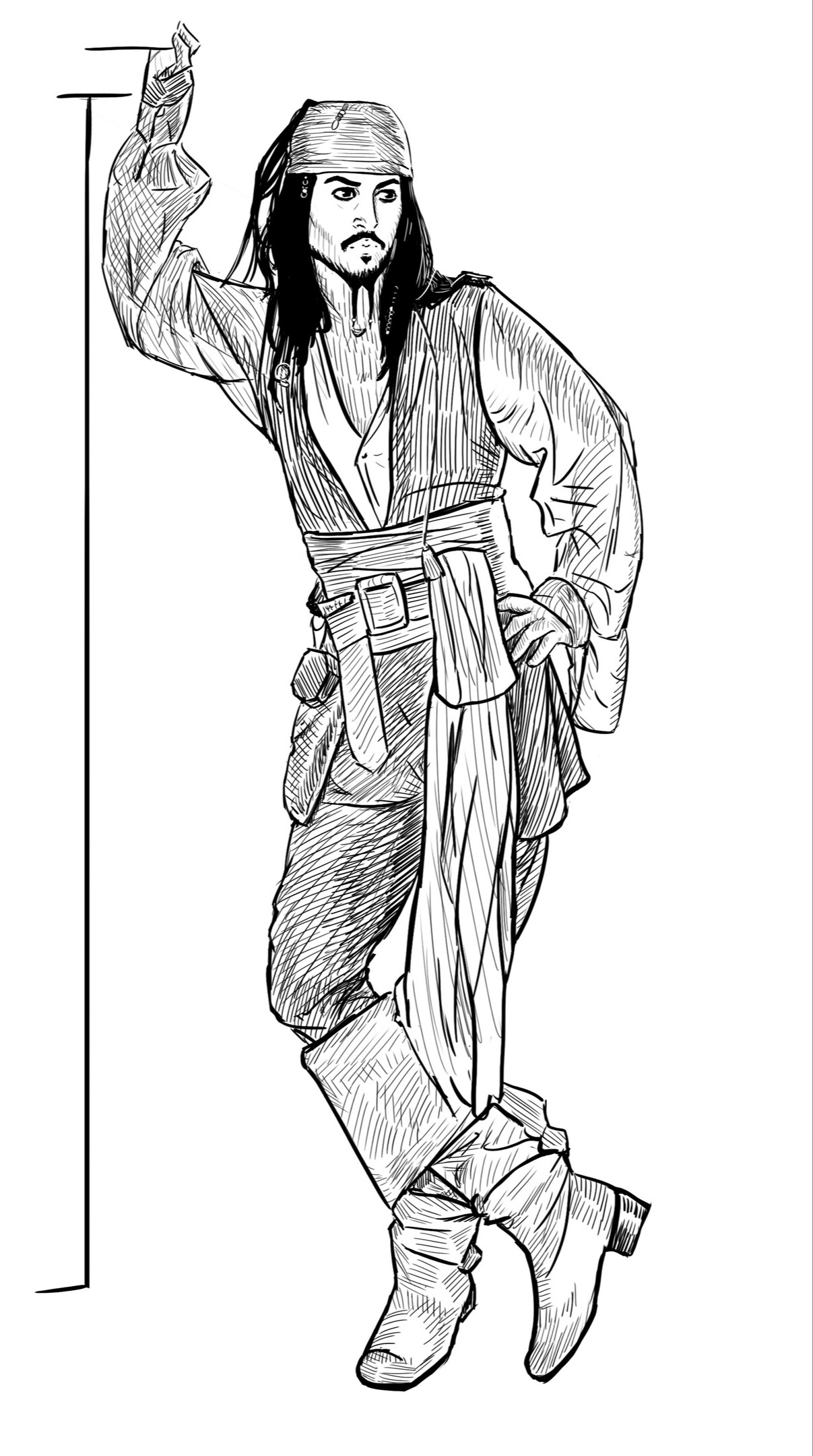 Jack Sparrow Coloring Pages