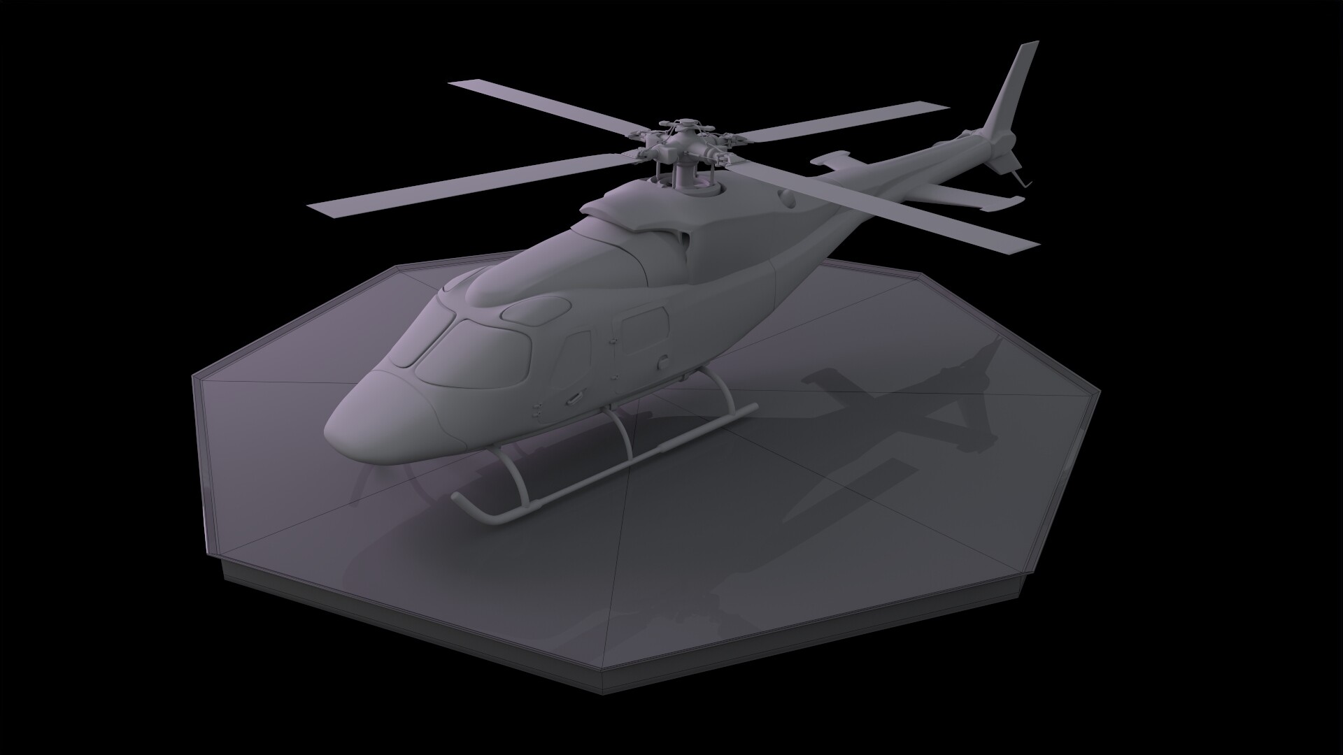 ArtStation - The helicopter model untextured