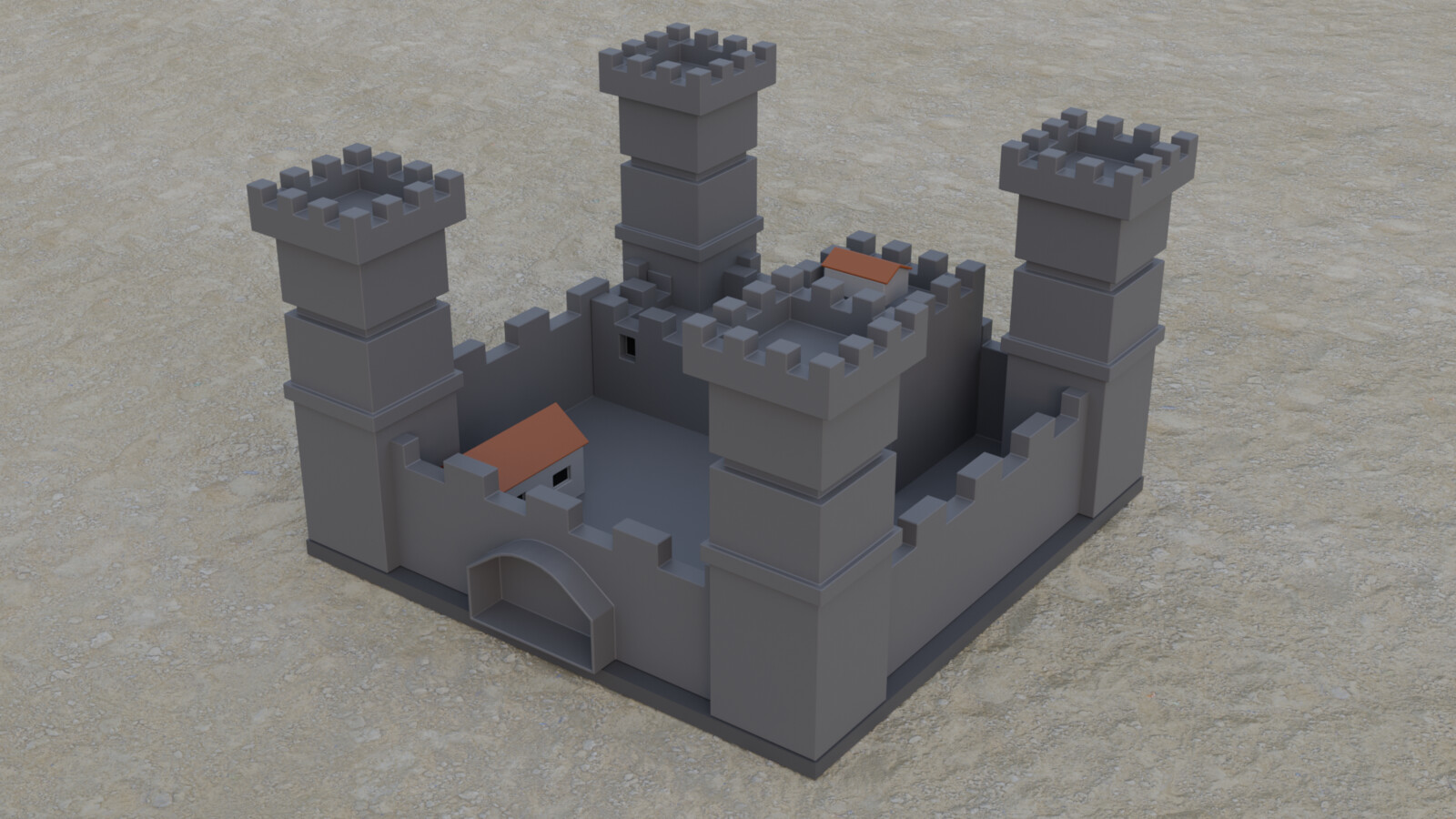 Ghost_910705 - Low Poly Castle Made in Blender 2.9