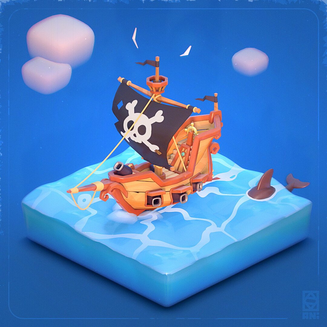ArtStation - Pirate ship - yo ho ho