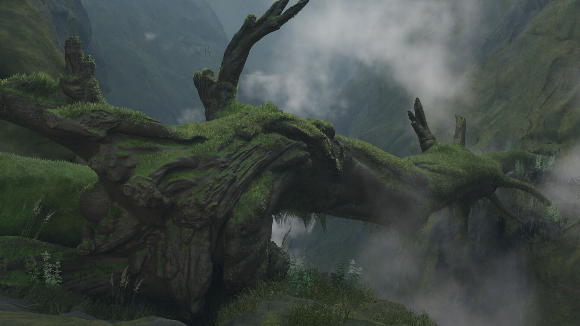 ArtStation - Fallen Tree (Stolen Concept From ( Roman Chaliy ) )