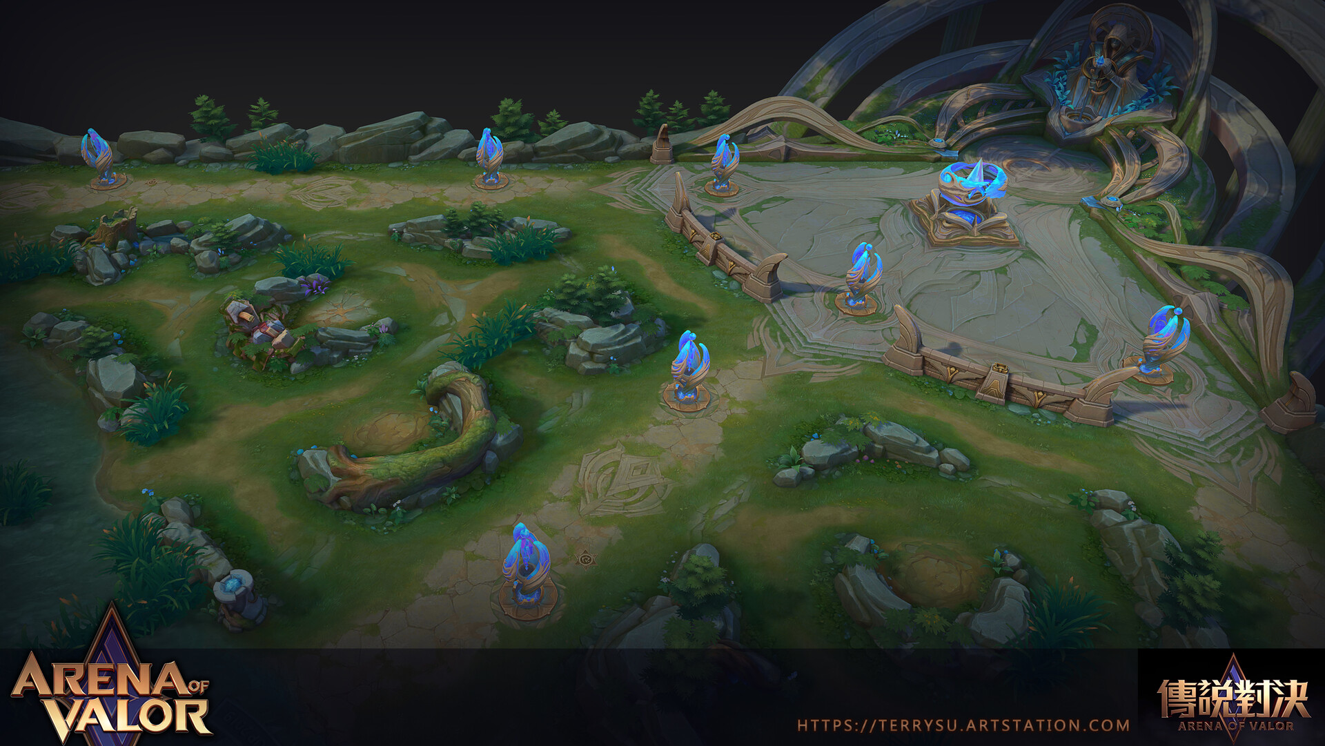 MOBA《 Arena of Valor》5v5 map 2.0 by Terry Su