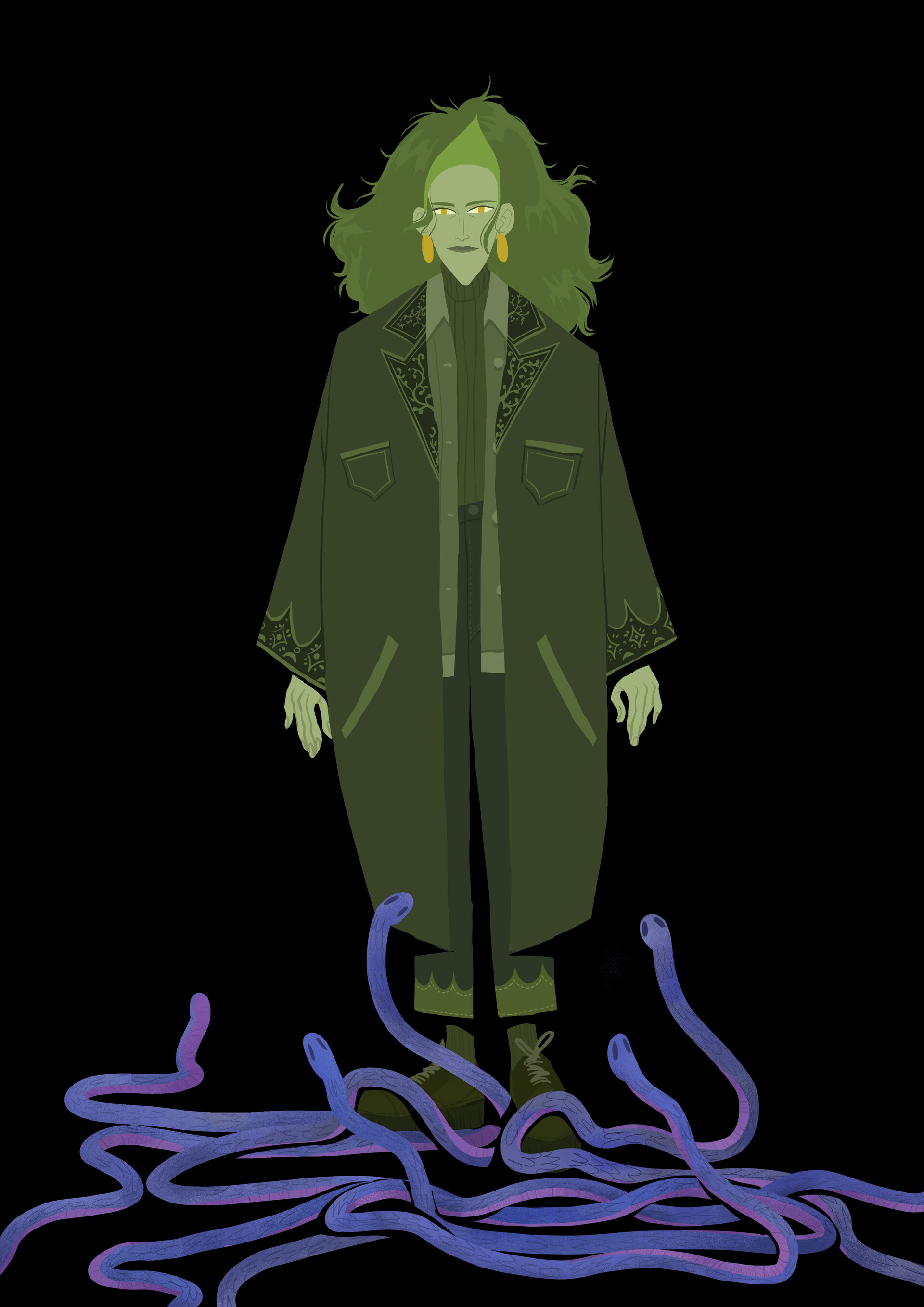 ArtStation - Lady and her snakes