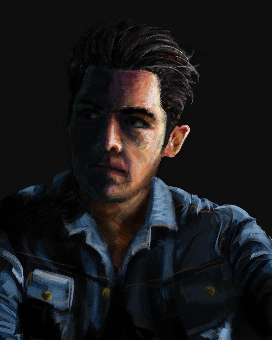 ArtStation - Self-Portrait for 11-1-20 National Self Portrait Day