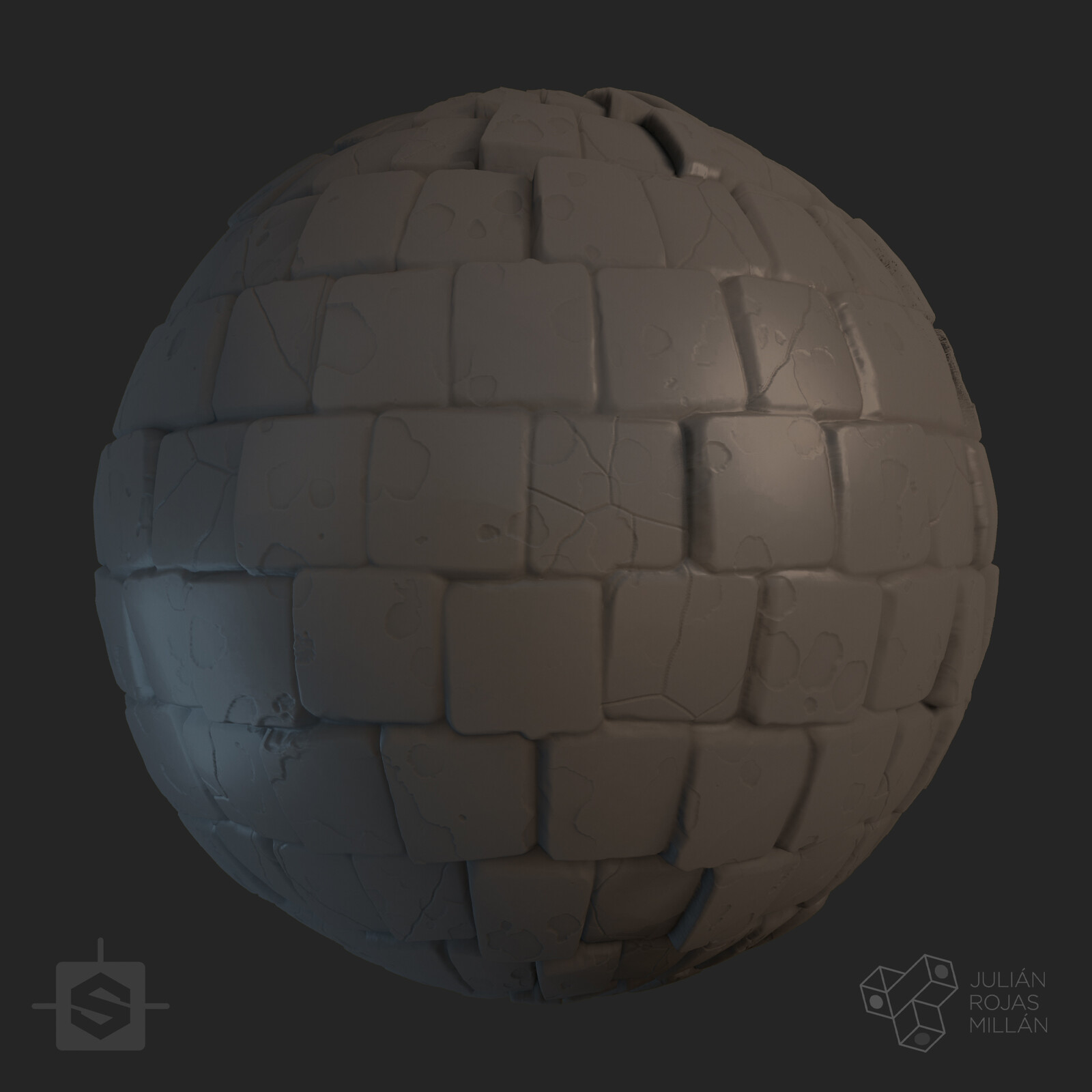 Julián Rojas Millán - Substance Designer Stylized Cobblestone Examples
