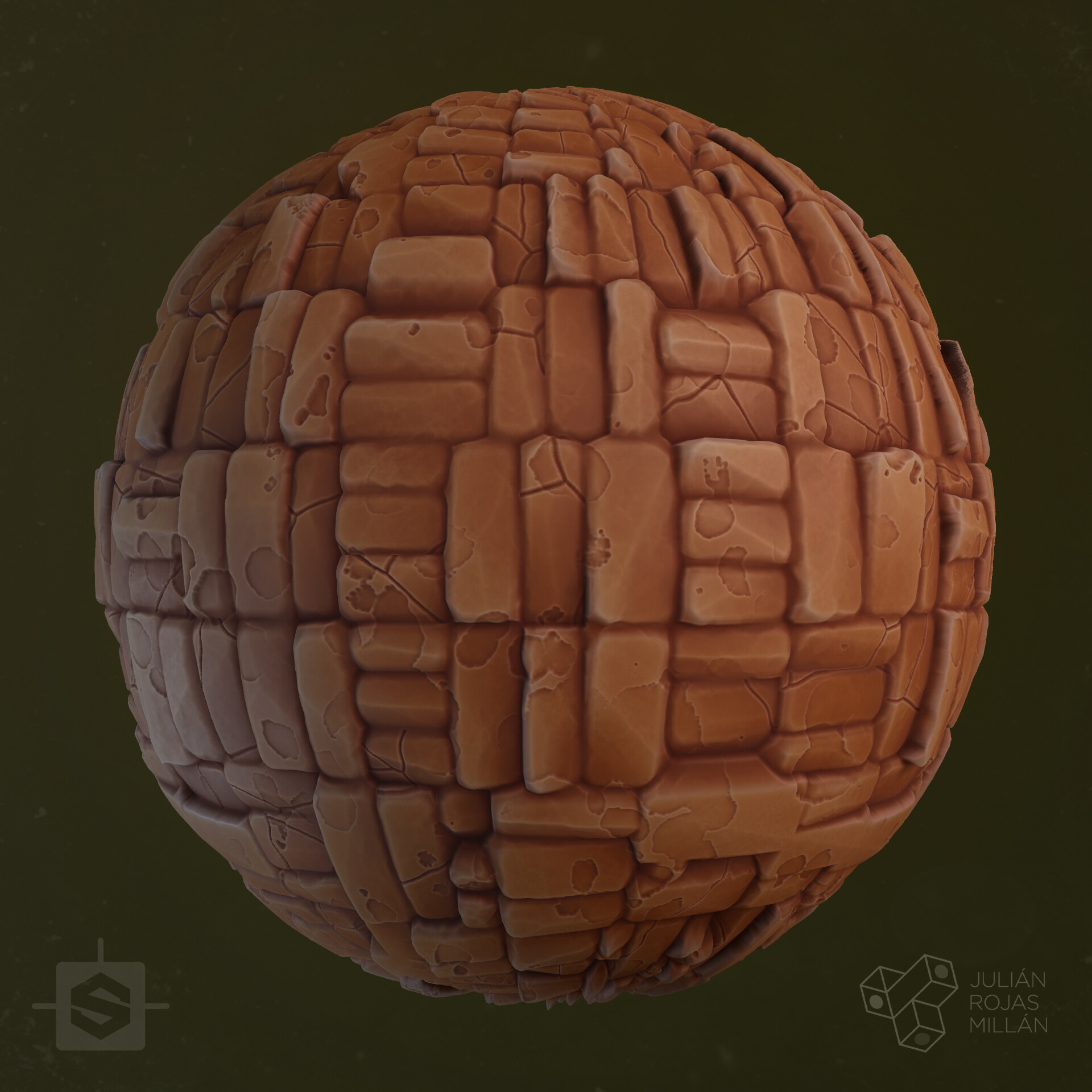 Julián Rojas Millán - Substance Designer Stylized Cobblestone Examples