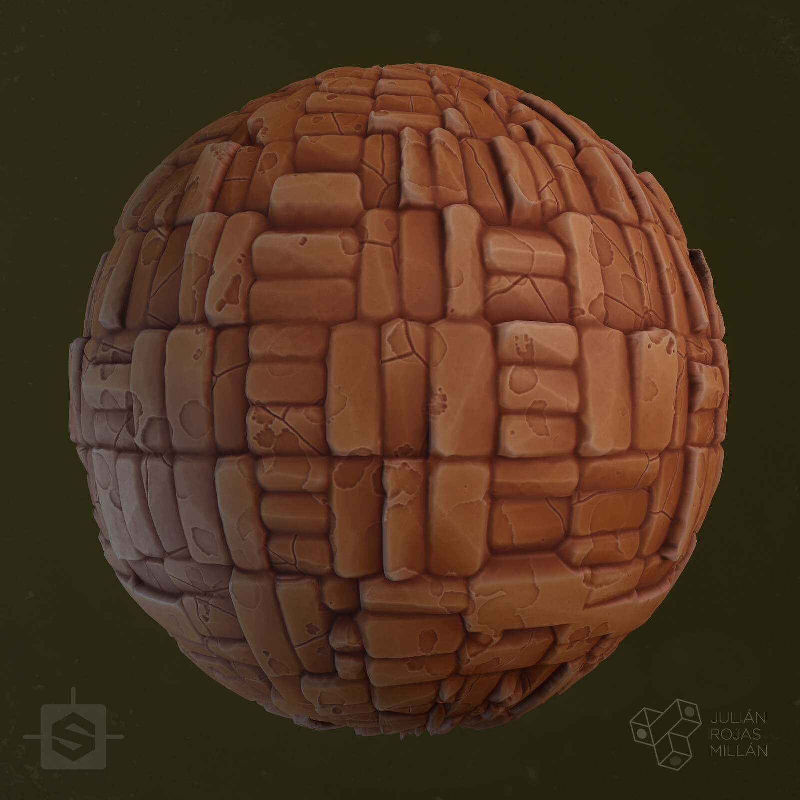 Julián Rojas Millán - Substance Designer Stylized Cobblestone Examples