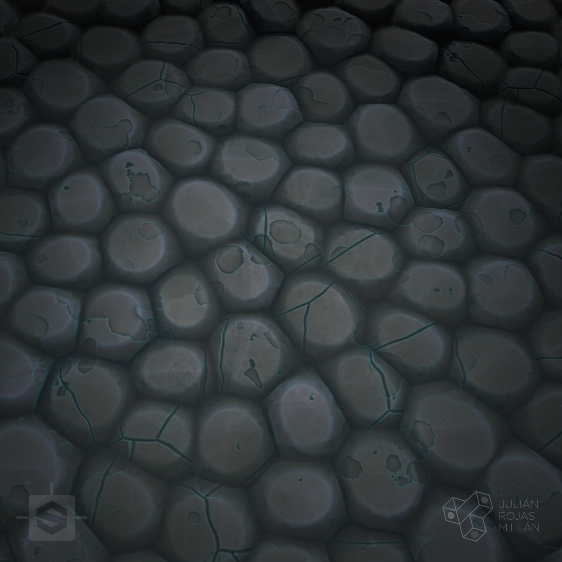 Julián Rojas Millán - Substance Designer Stylized Cobblestone Examples