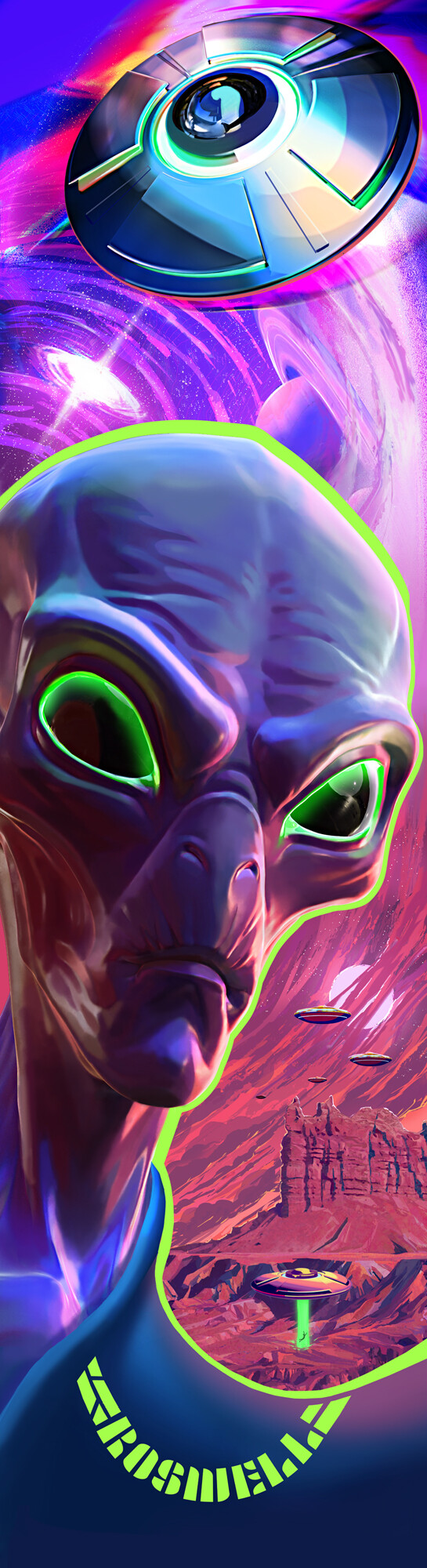 Christian A Piccolo Concept Art - Roswell Board-Tony Hawk ProSkater 1+2