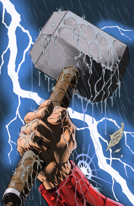 ArtStation - Mjolnir by Mike Deodato (colors by me)
