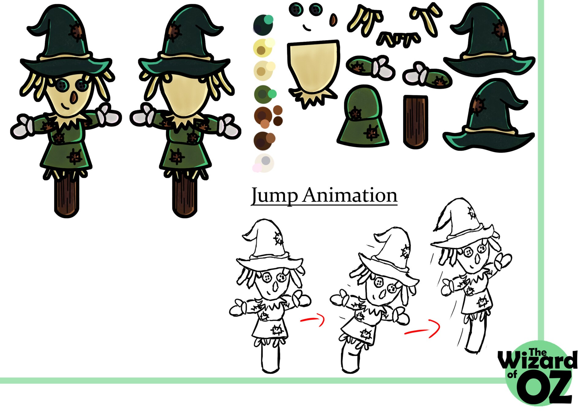 Ray Kazer - The Wizard of Oz Character Final Designs