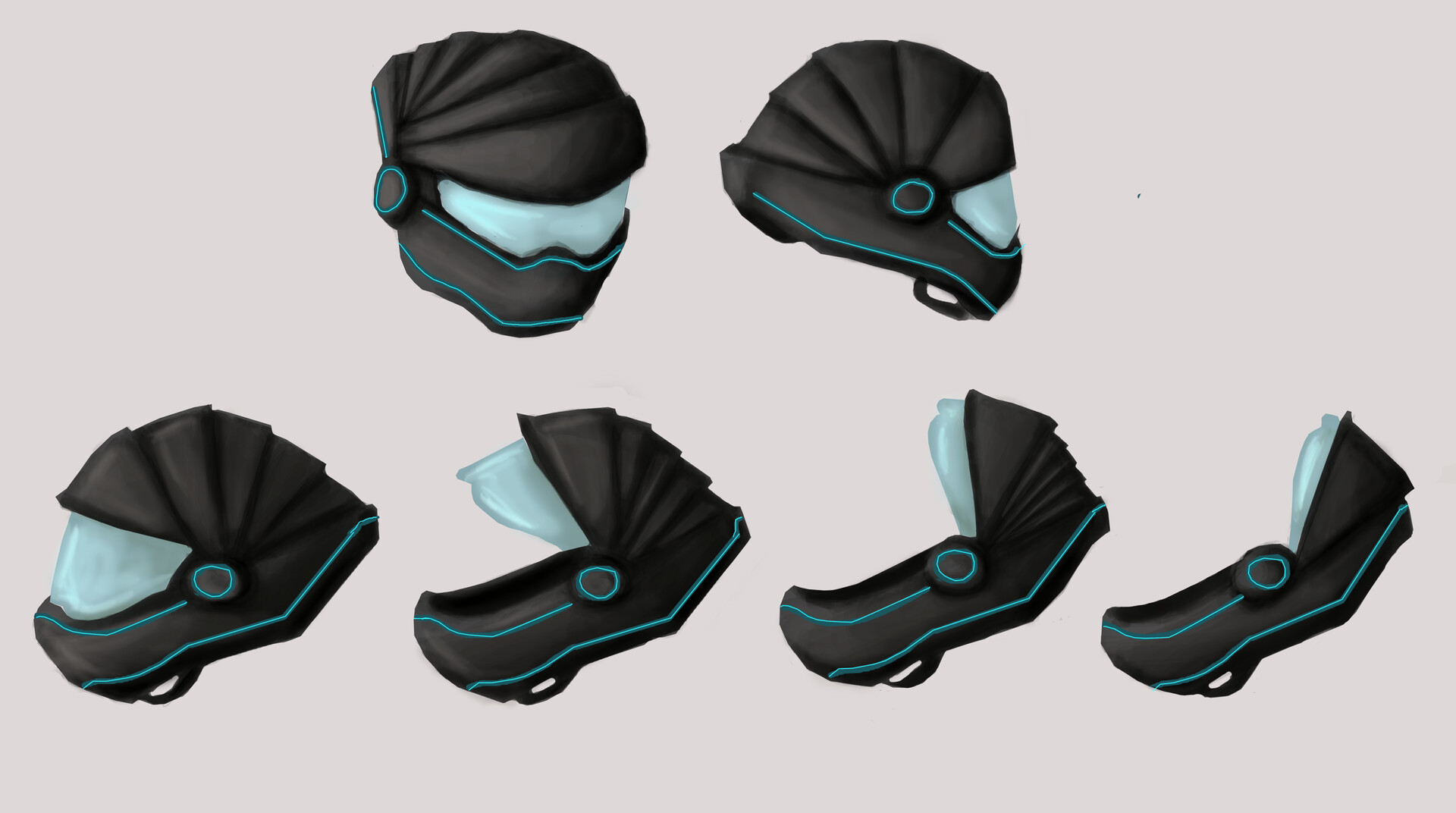 ArtStation - Concept art -simple future helmet