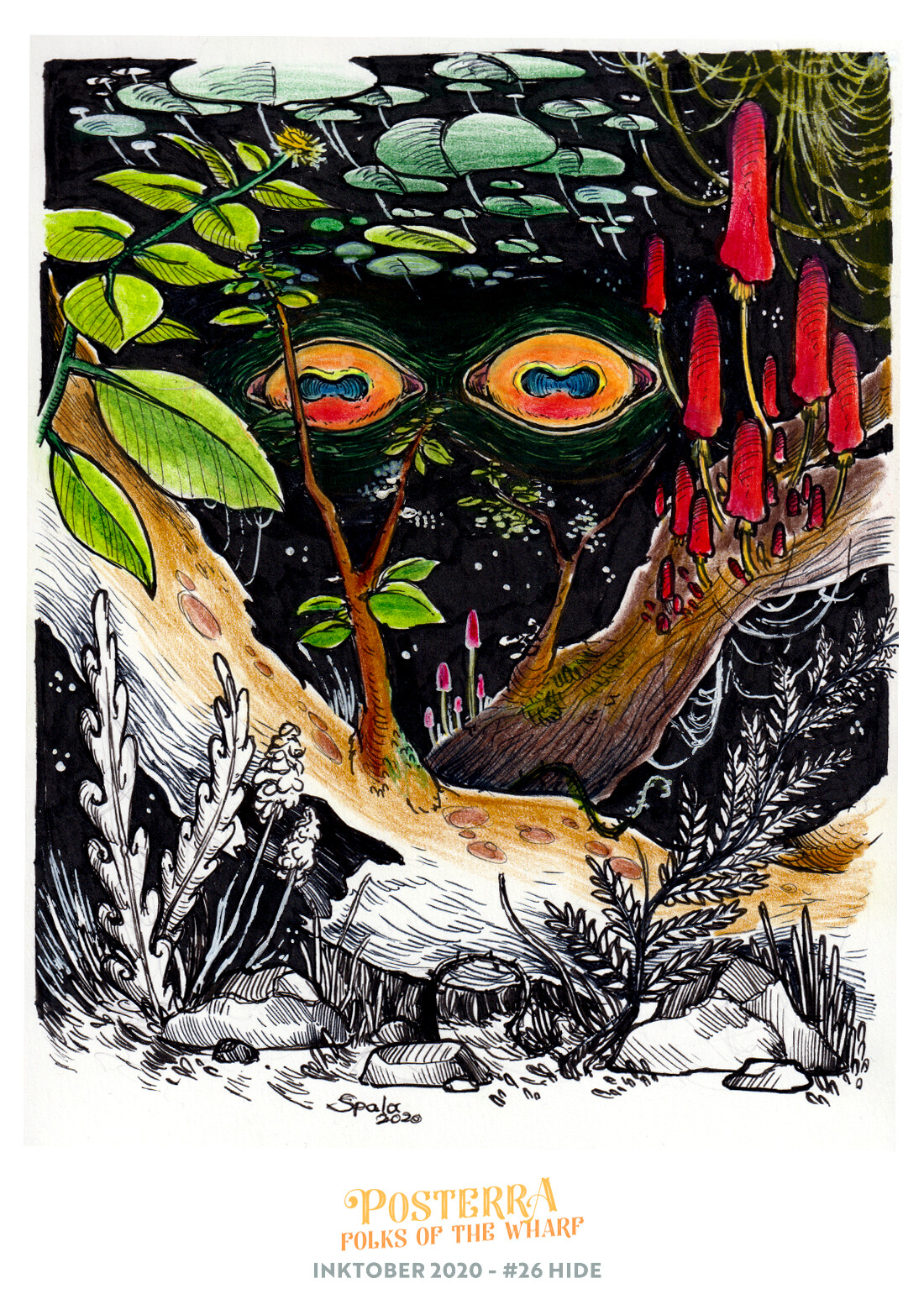 ArtStation - INKTOBER '20 #26 - Hide