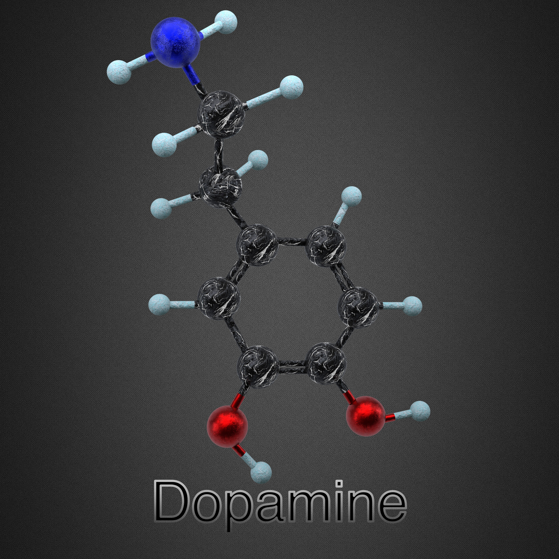 3d Dopamine Molecule