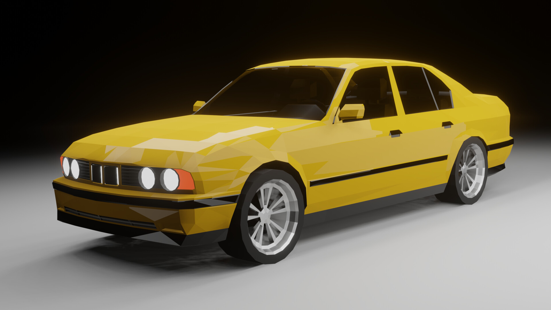 ArtStation - Low Poly car like BMW M5 E34