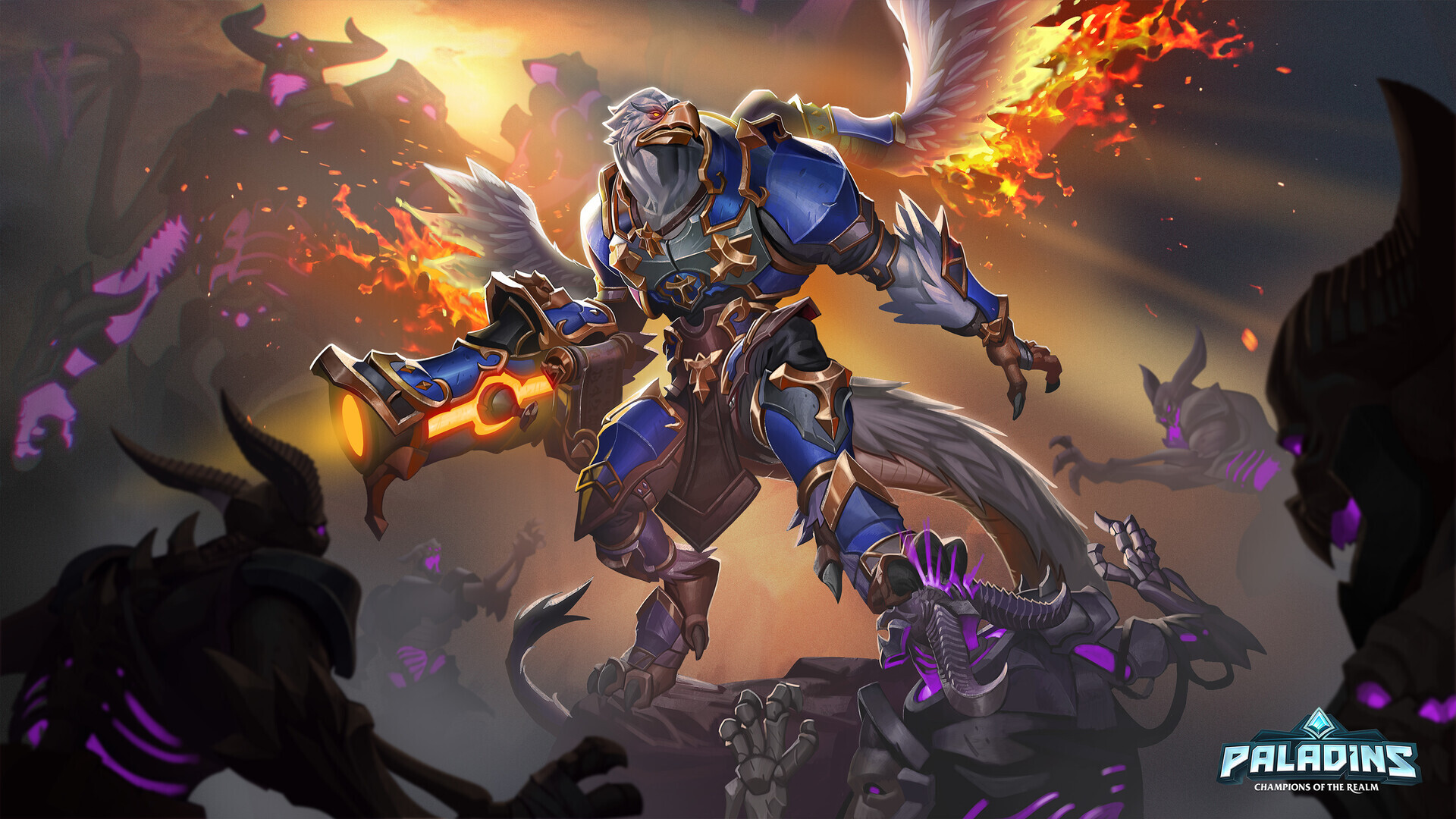 ArtStation - Paladins: Pyre warrior (drogoz skin) splash art