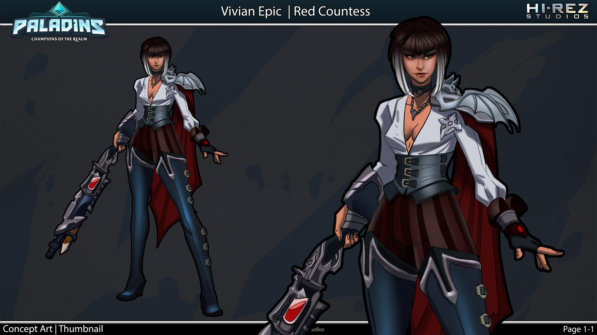 ArtStation - Paladins: Vivian skin concepts, various (unused)