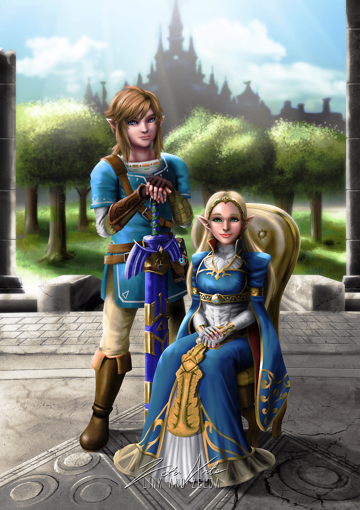 ArtStation - Link and Zelda