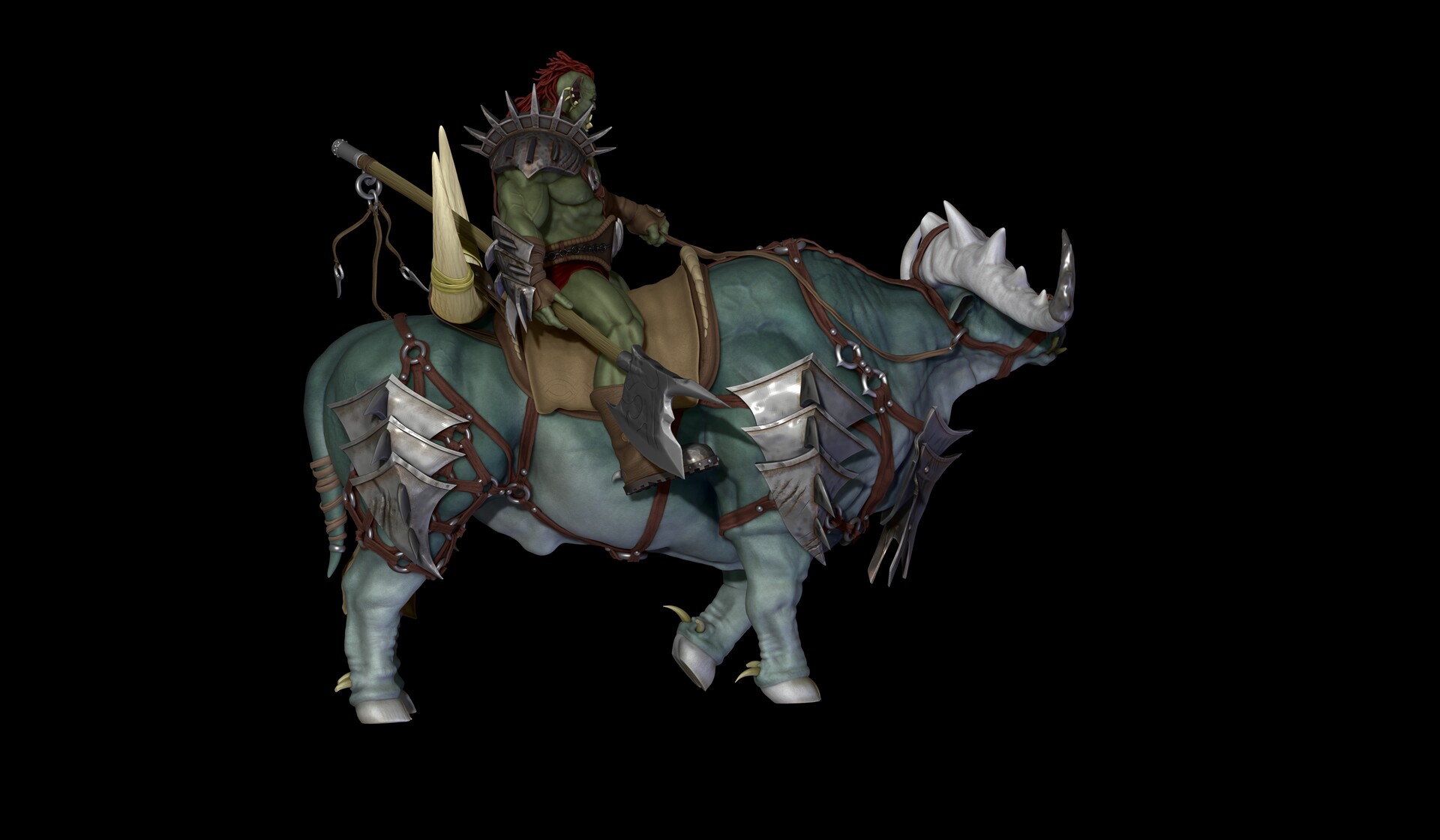 ArtStation - Orc Character from a 2D digital drawing