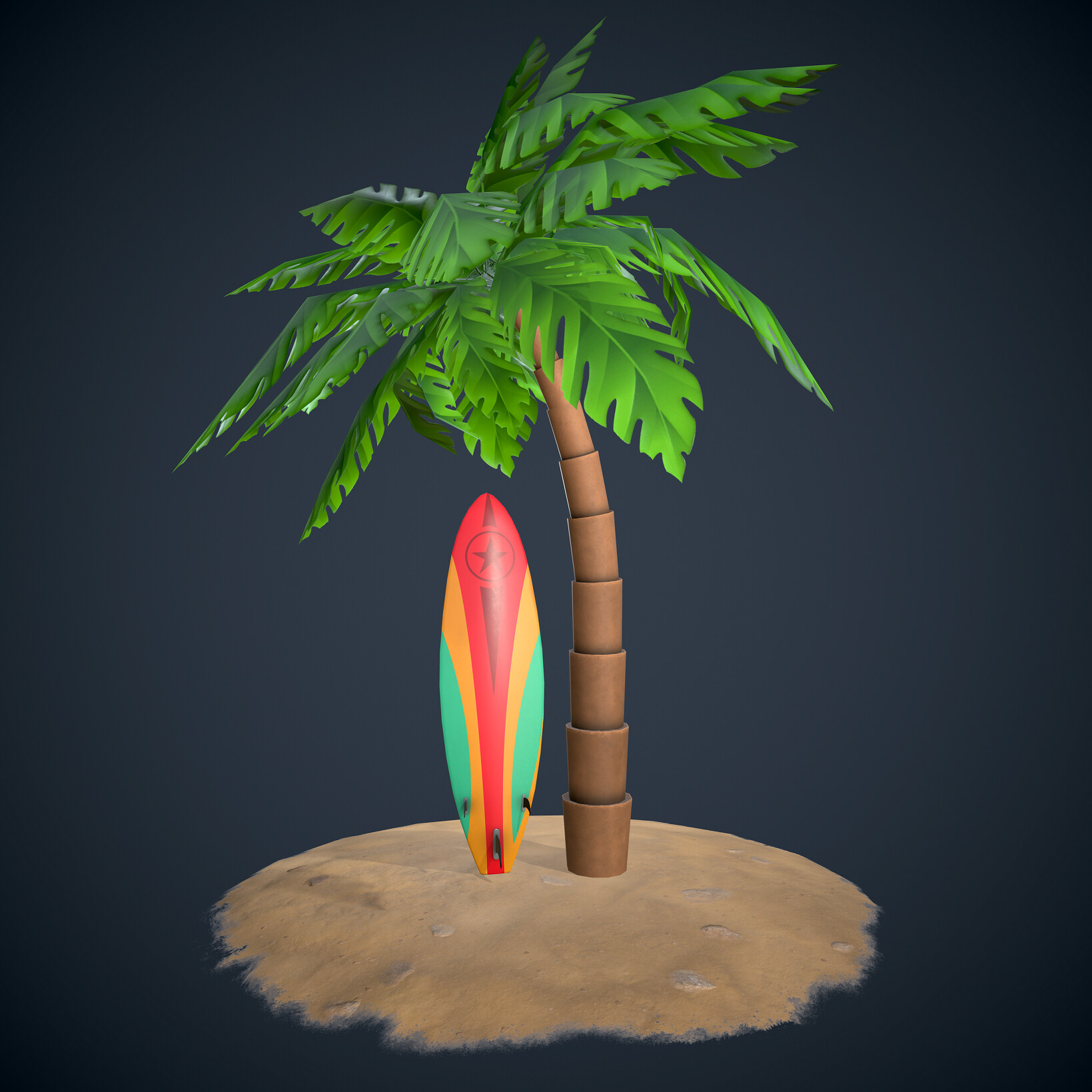 ArtStation - Surfboard Low poly Game asset