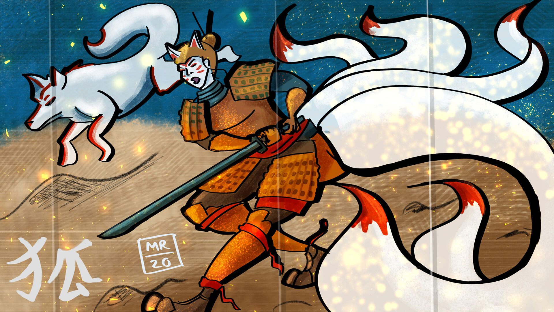 ArtStation - October Character Design Challenge - Yokai - Samurai ...