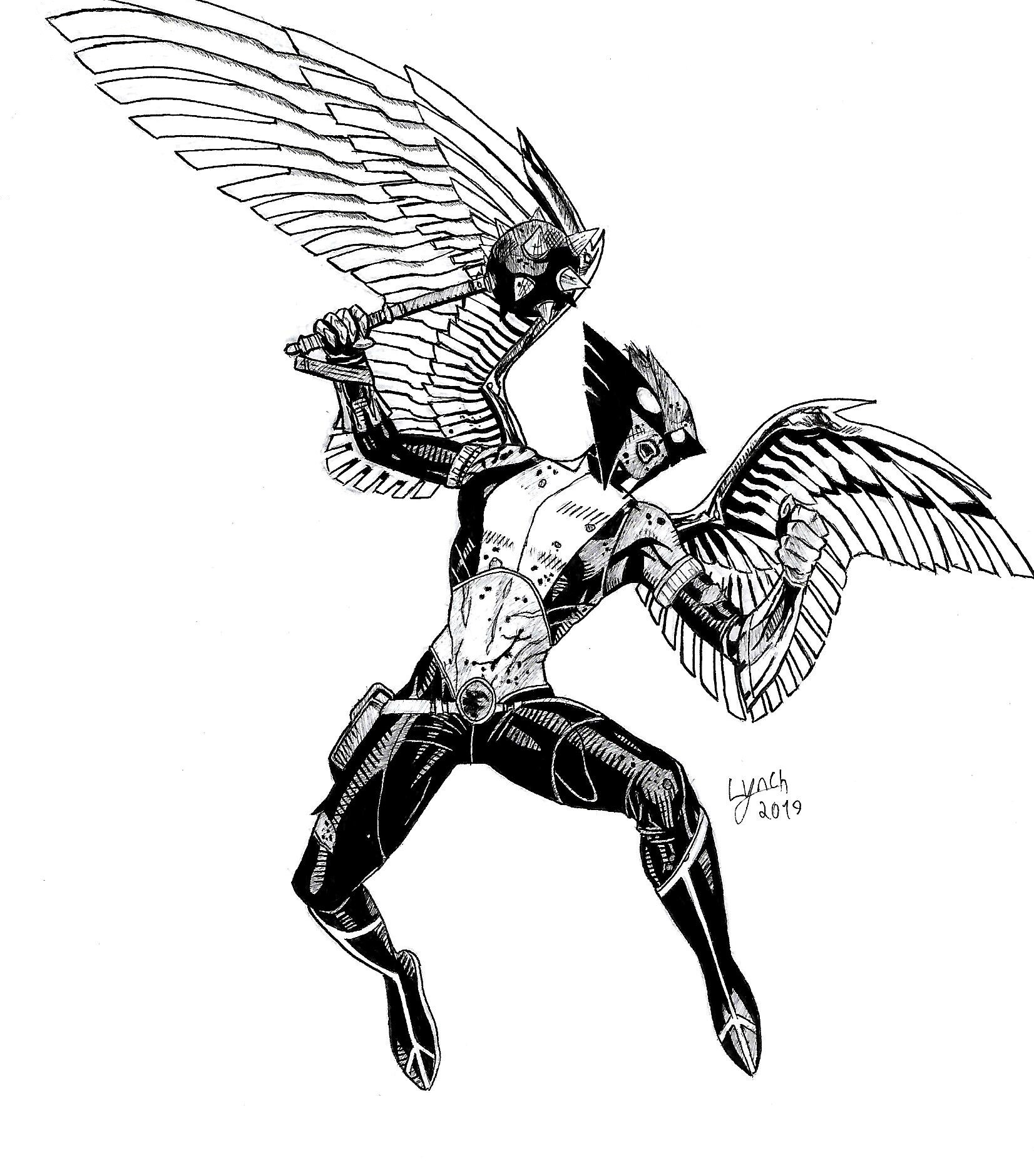 hawkman coloring pages