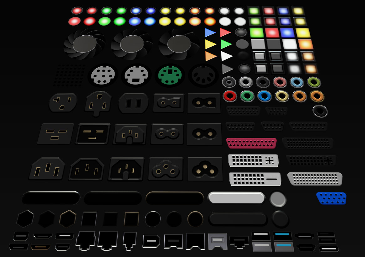 ArtStation - Computer Hardware Decal Sheet