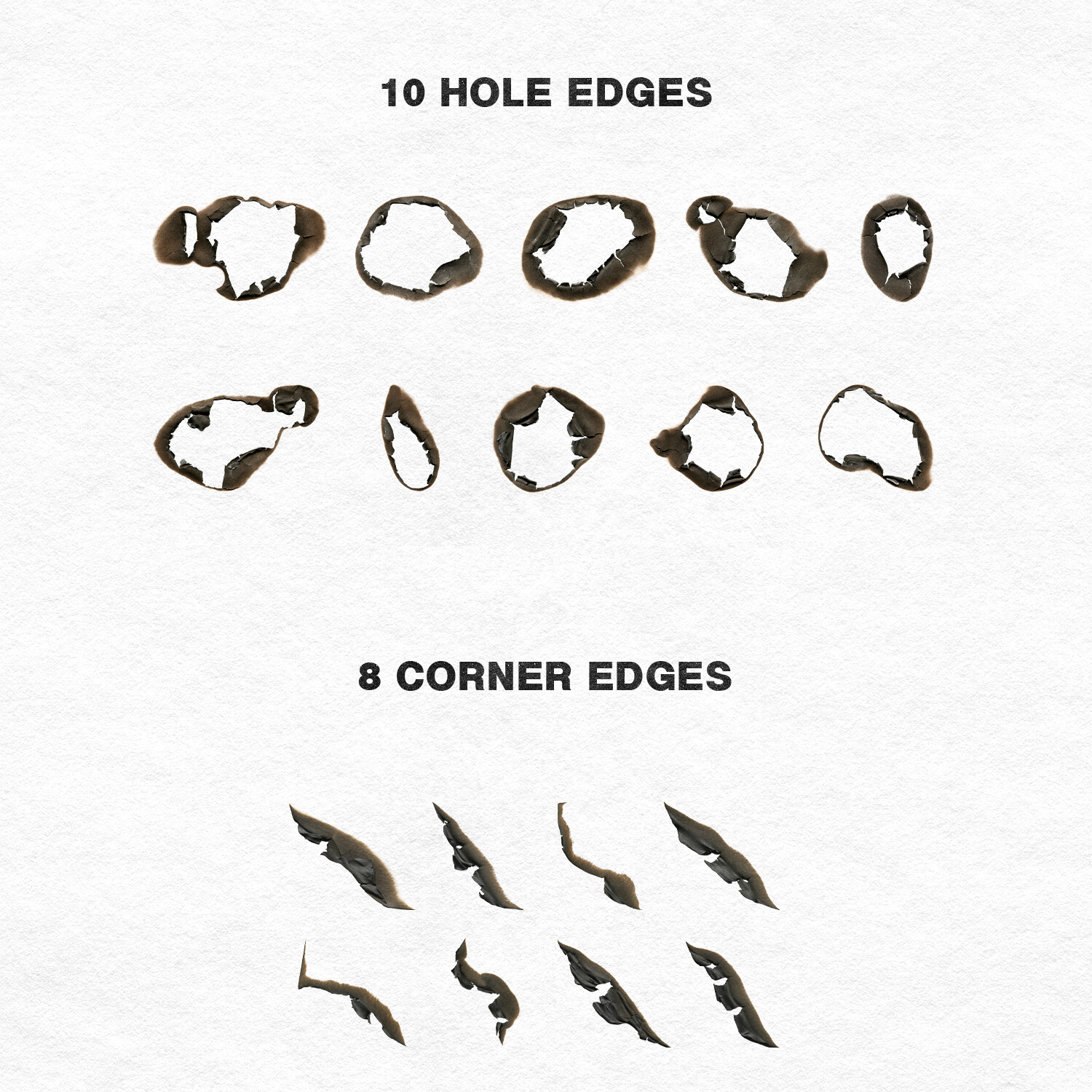 Bort Graphic Design - Burned Paper Pack VOL.1 by BORT