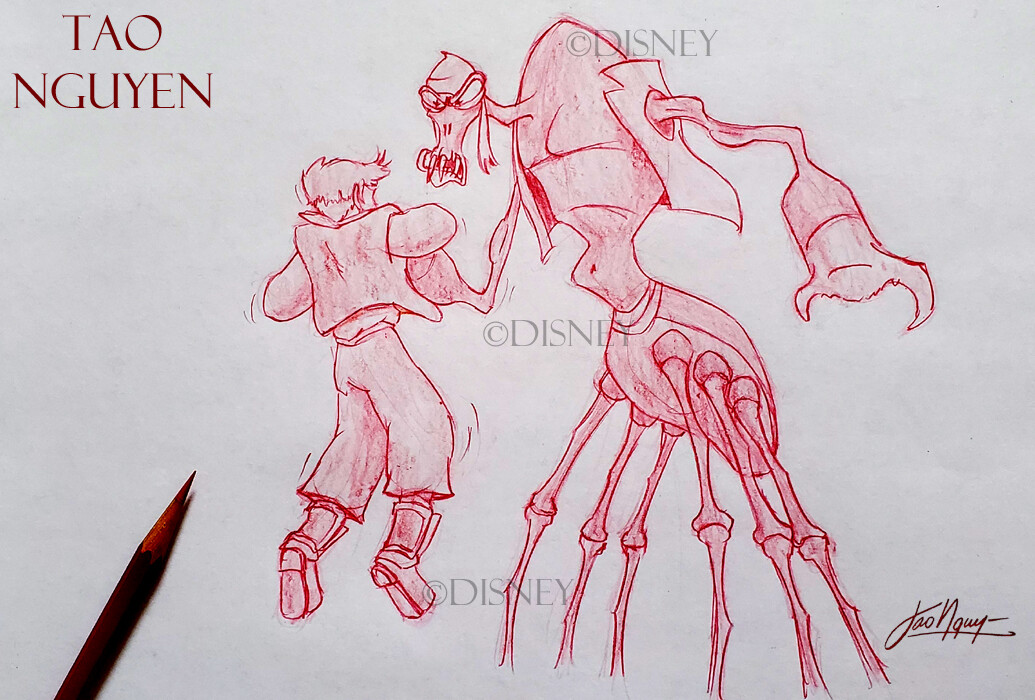 Tao Nguyen - Tao Nguyen's Treasure Planet Scroop Drawing