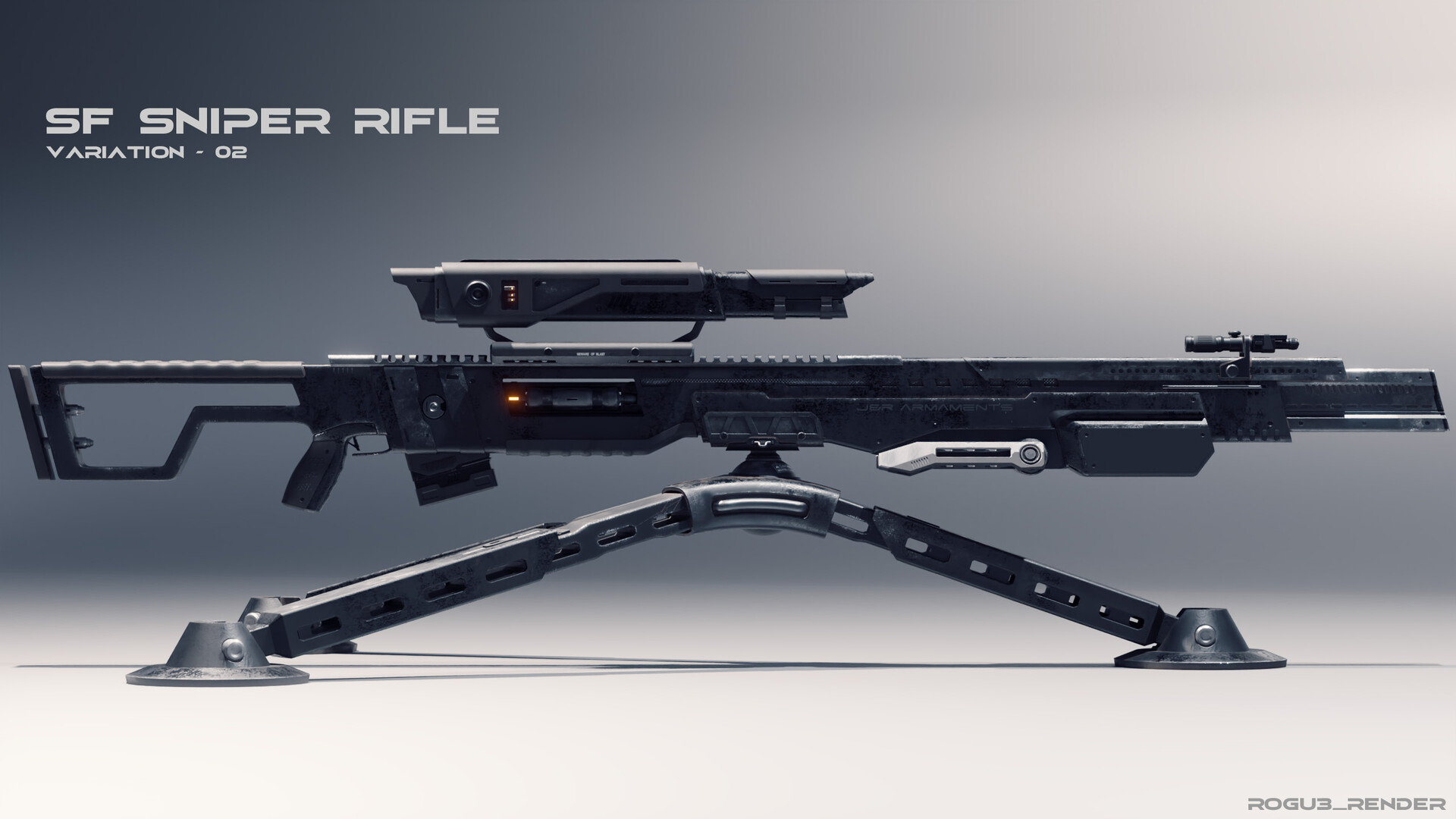 Rogu3_Render - Sci Fi Rifle - 03