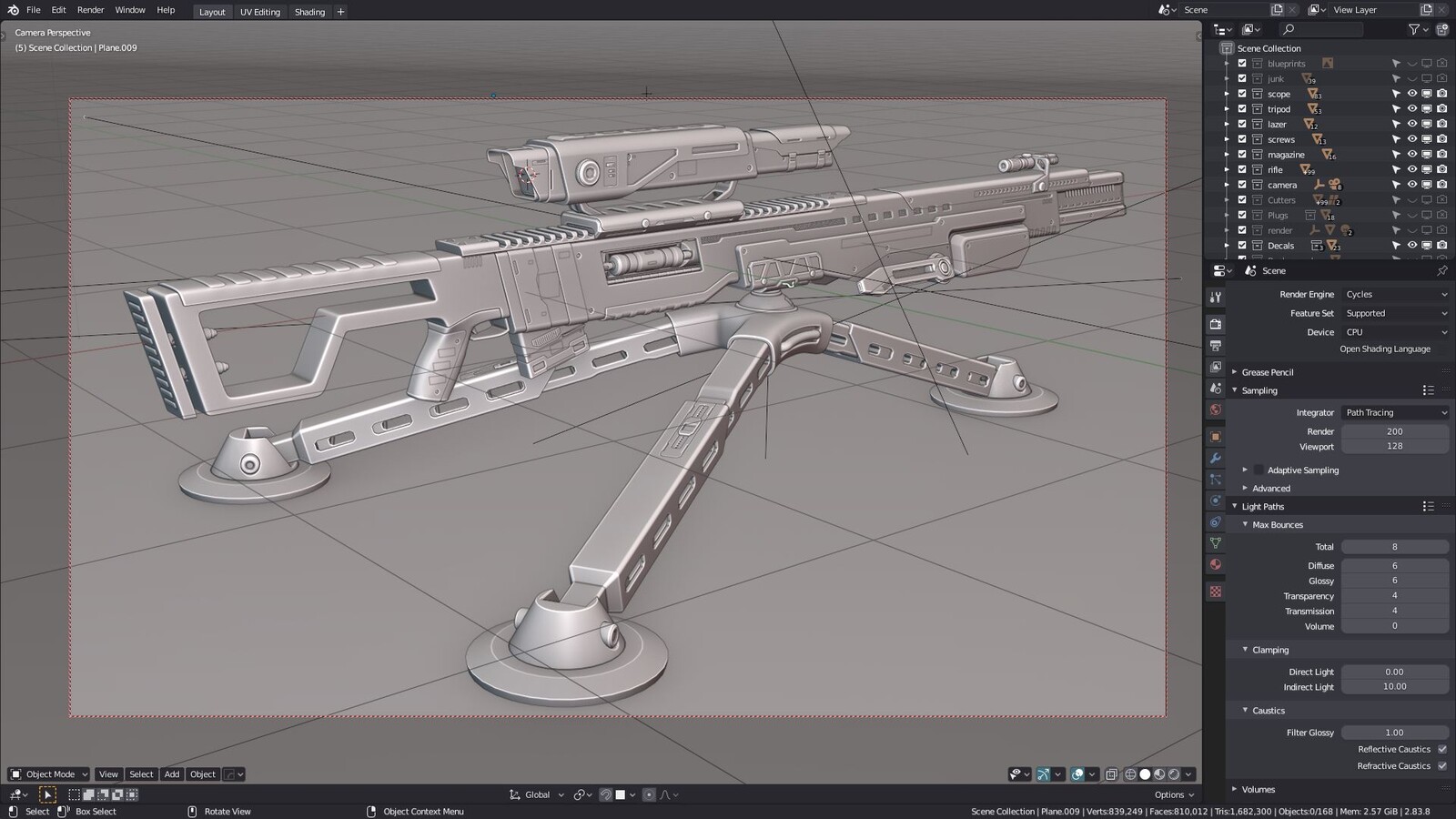 Rogu3_Render - Sci Fi Rifle - 03