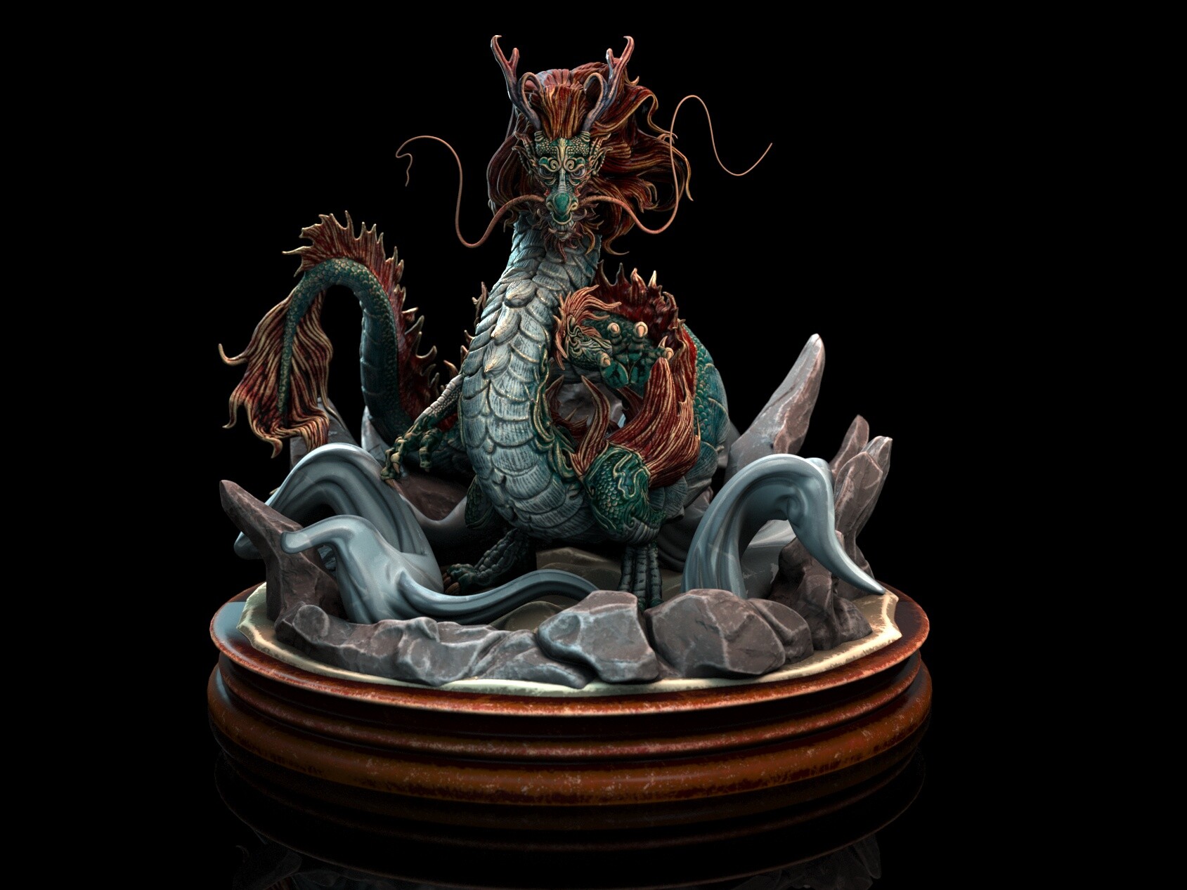 ArtStation - Dragon 3D Sculpture