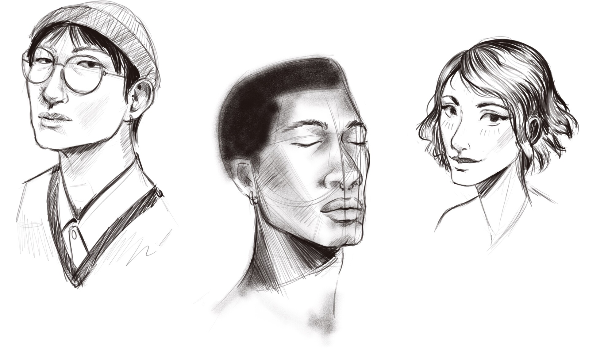 ArtStation - Face Practice sketches