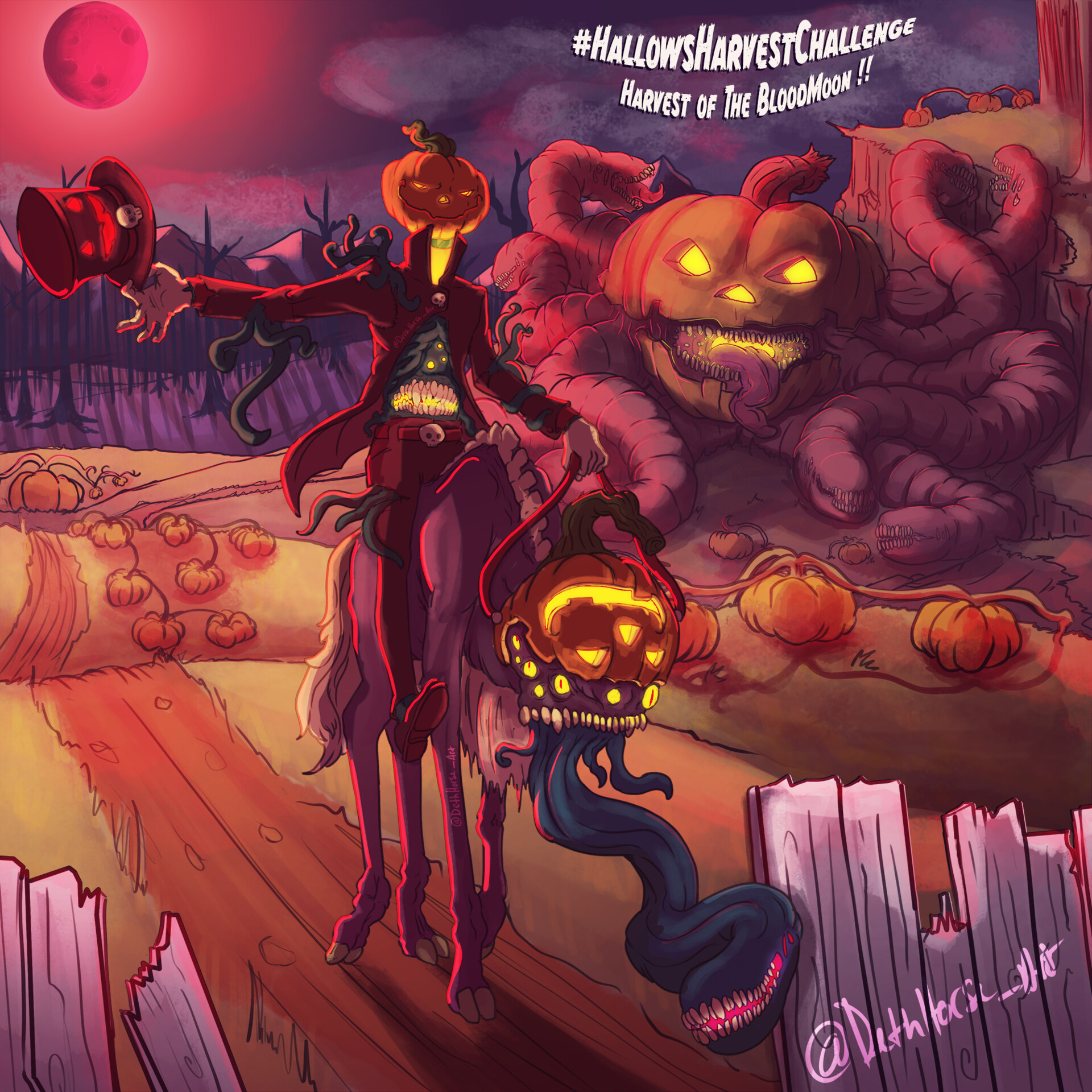 ArtStation - Hallows Harvest challenge Week4 - Harvest of the BloodMoon!! | October2020 Art ...