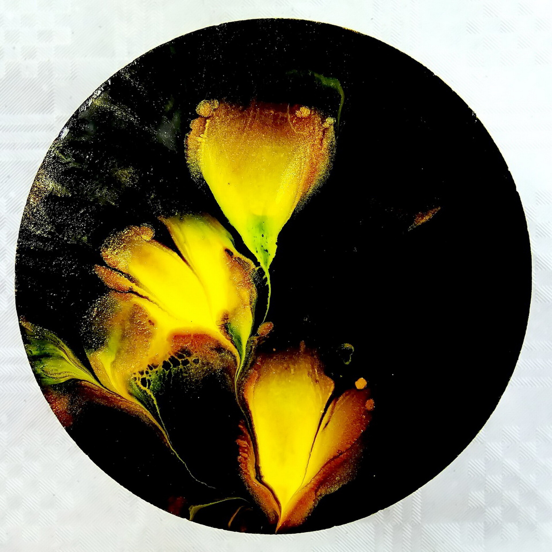 Fiona Art - Flower dip ~ EASY acrylic pour for BEGINNERS ~ Only 3 ...