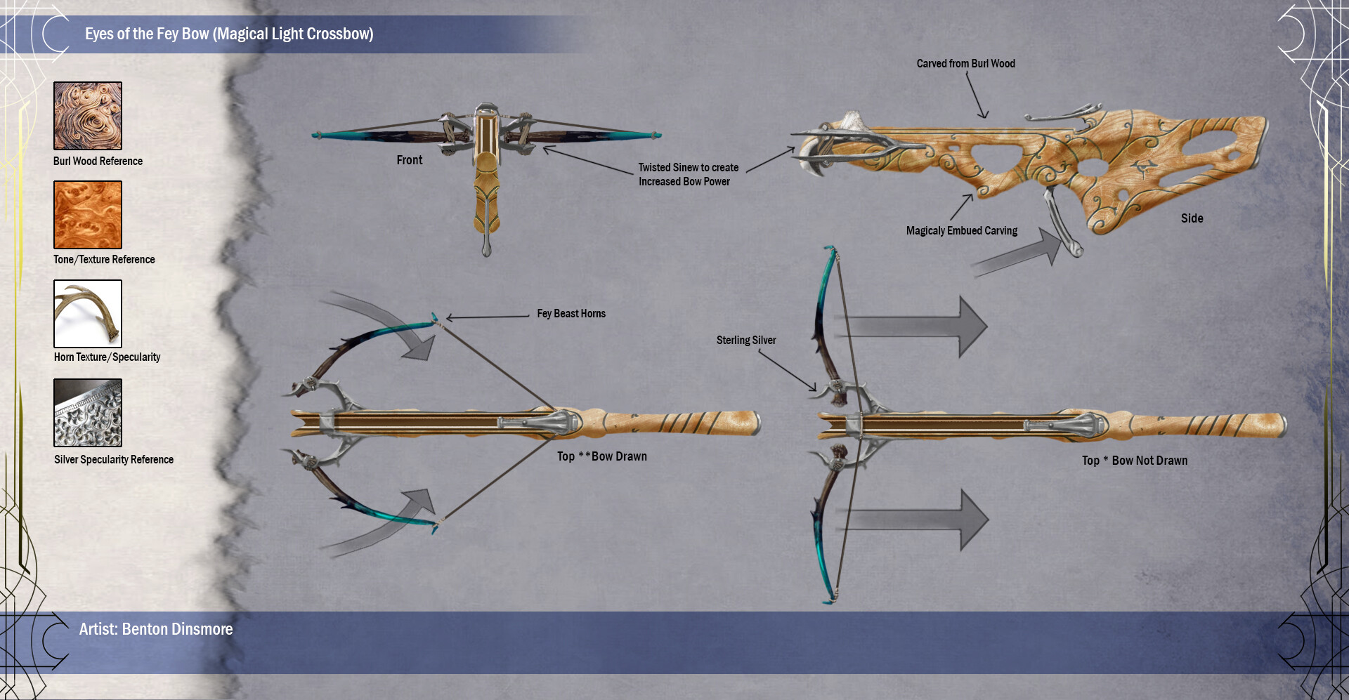 fantasy crossbow design