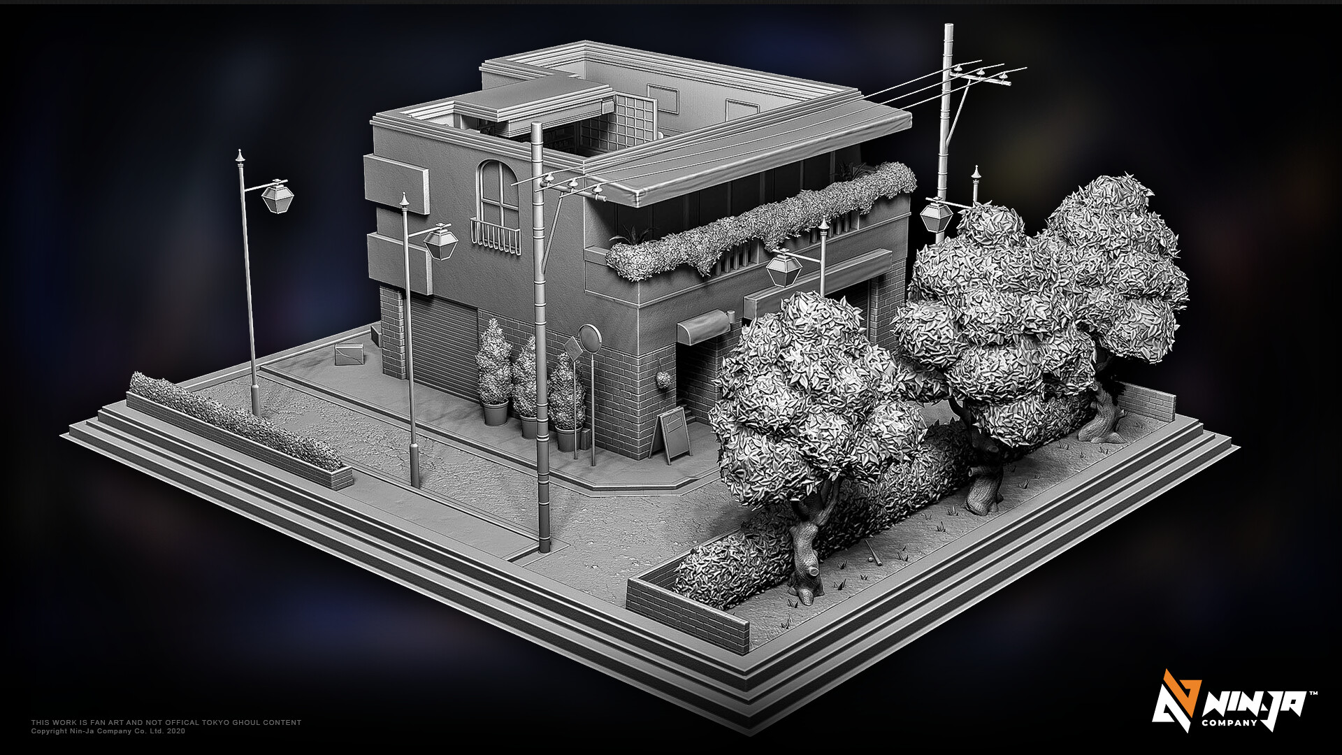 Thomas Russell | Portfolio - Tokyo Ghoul - Anteiku Cafe Sculpt