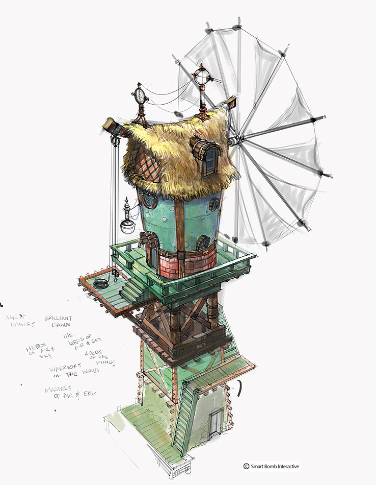 ArtStation - Sky Legends Windmill