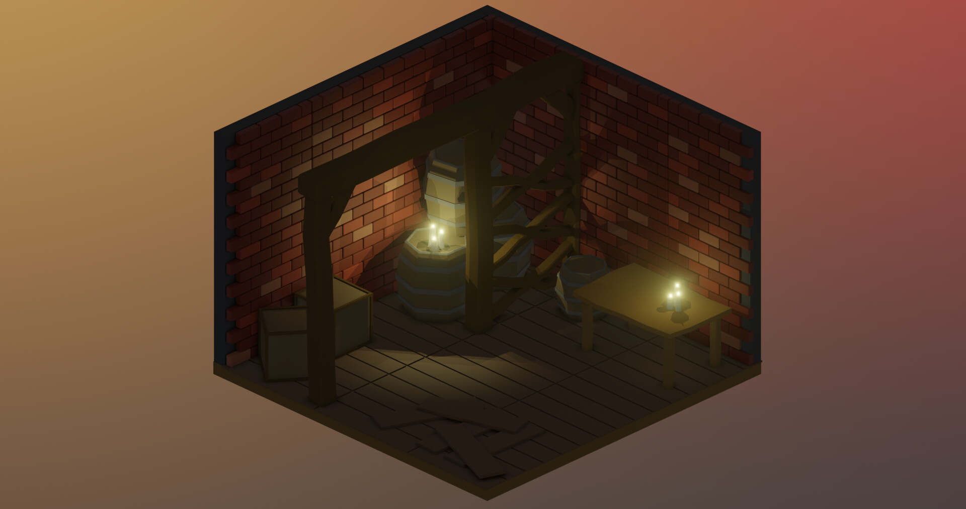 ArtStation - lowpoly basement v2.0